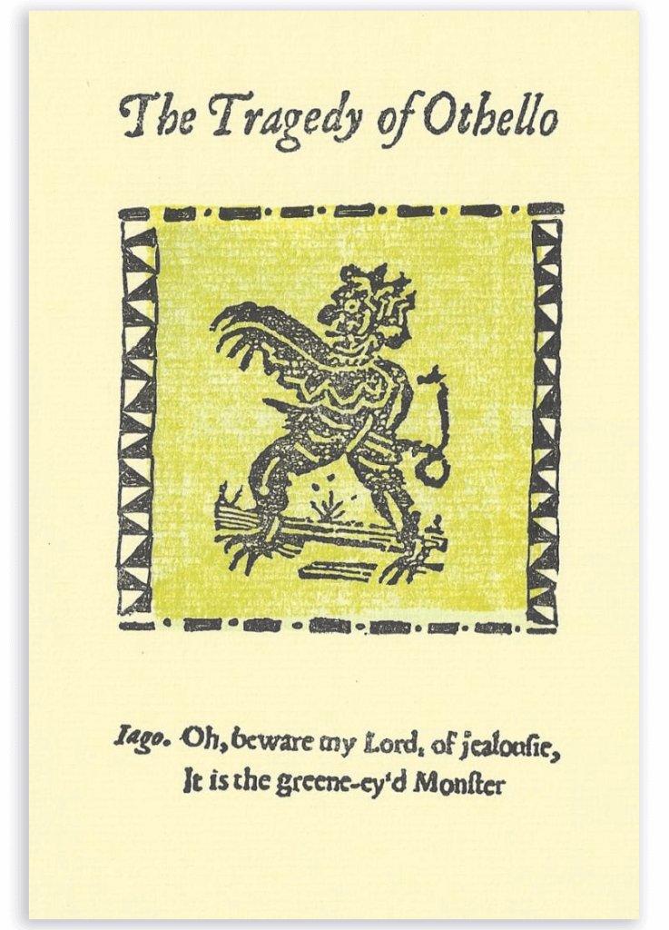 Jealousy - First Folio Cards