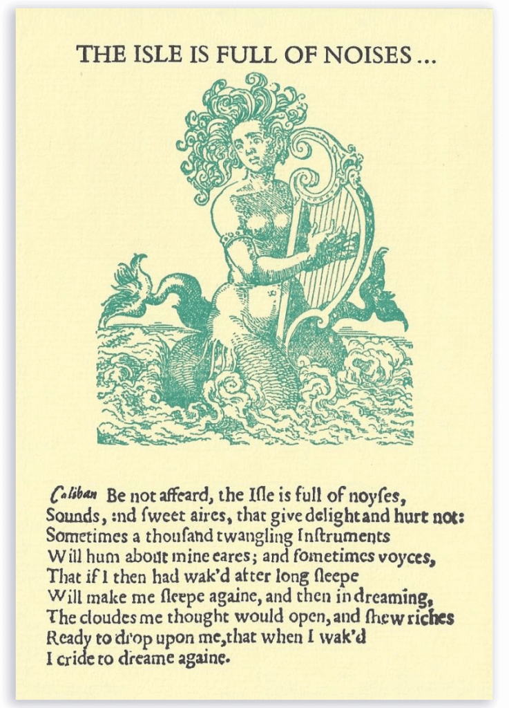 The Isle is full of noises - First Folio Cards
