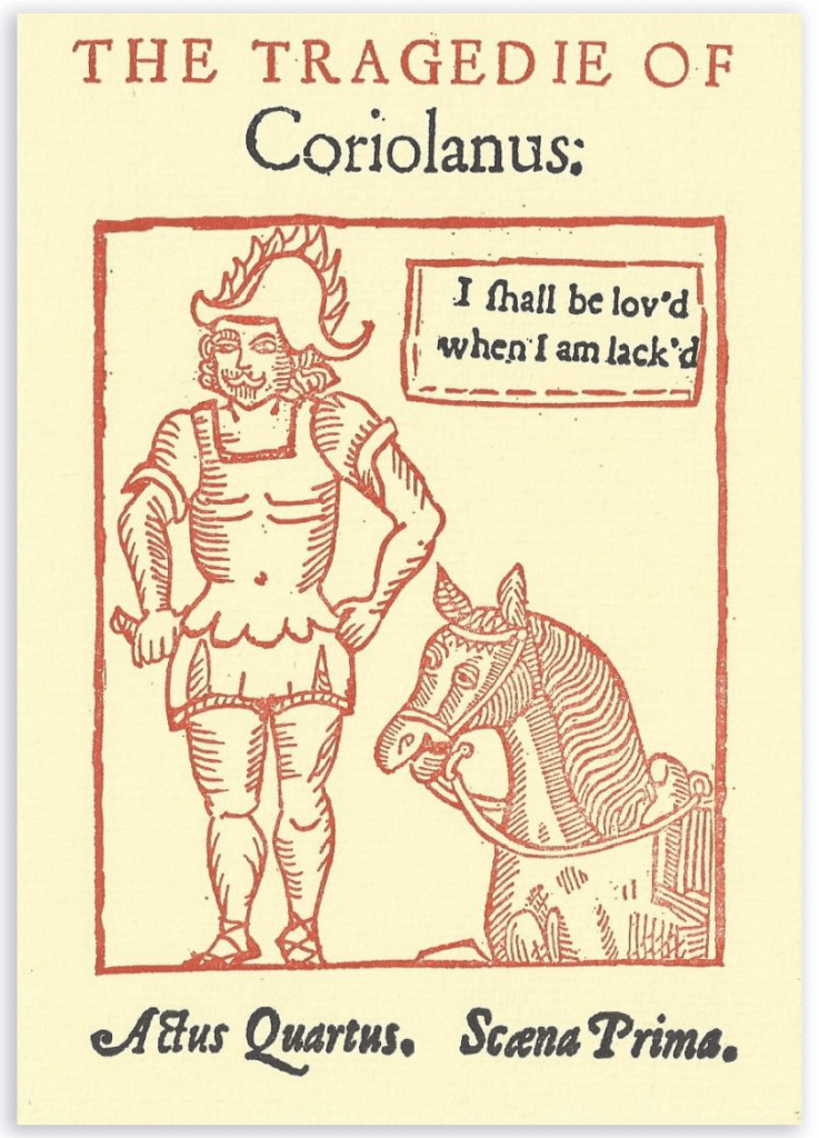 The Tragedy of Coriolanus 18 - First Folio Cards