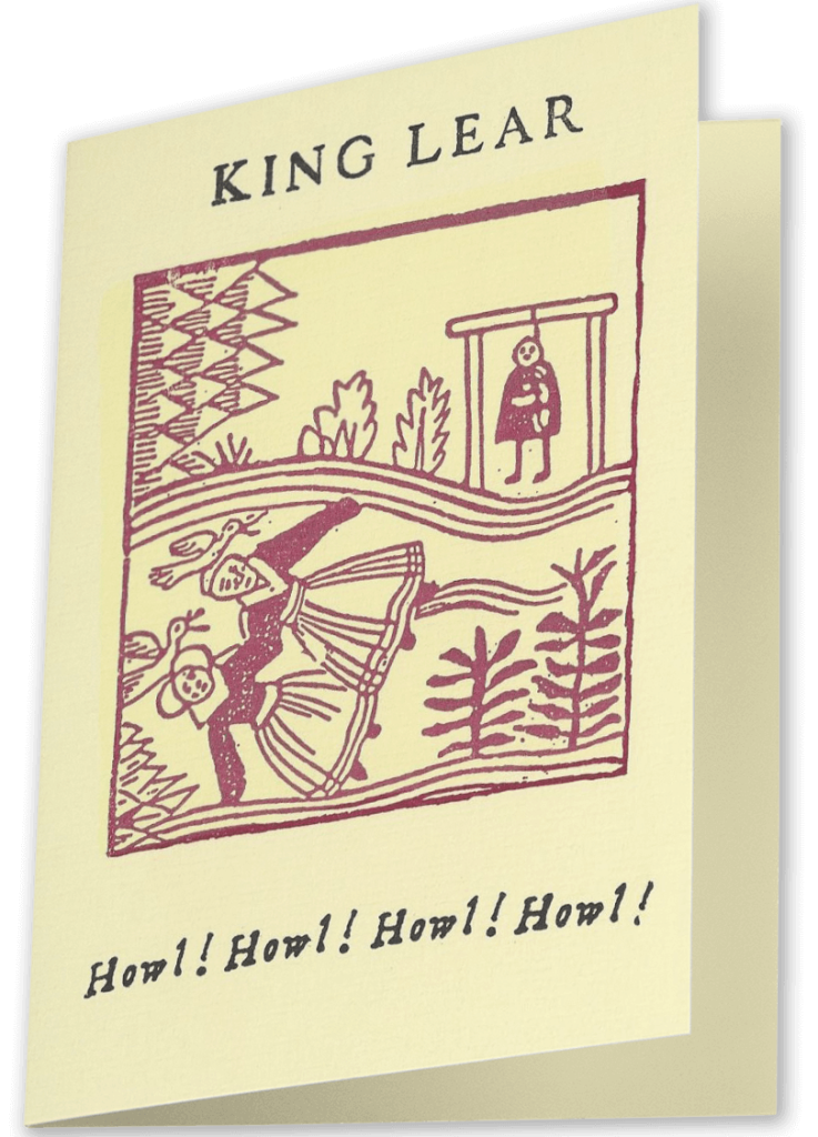 Howl! Howl! King Lear Note Card - First Folio Cards