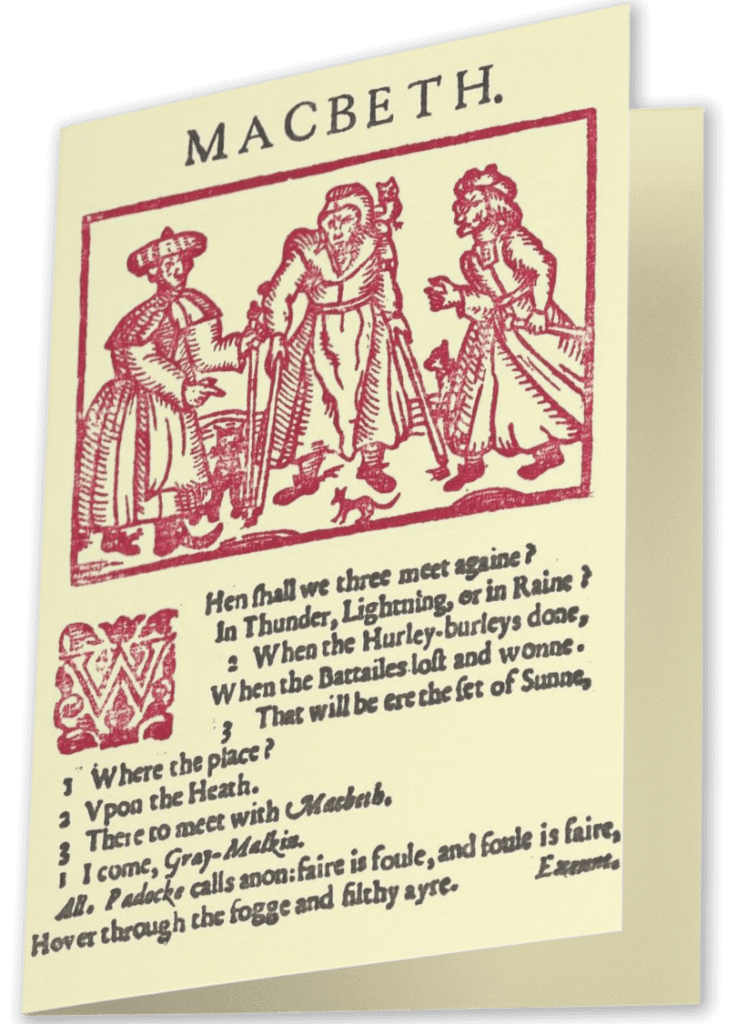 Witches - Macbeth Note Card - First Folio Cards