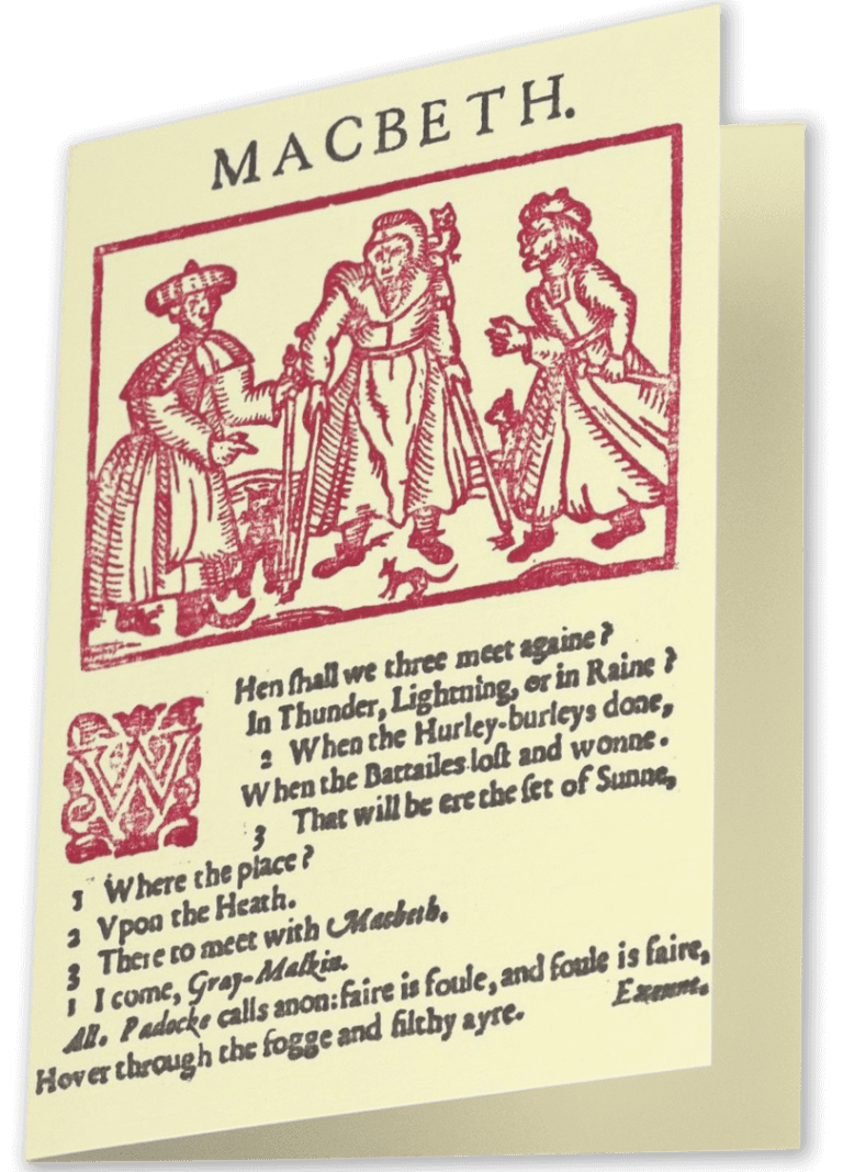 Witches - Macbeth Note Card - First Folio Cards